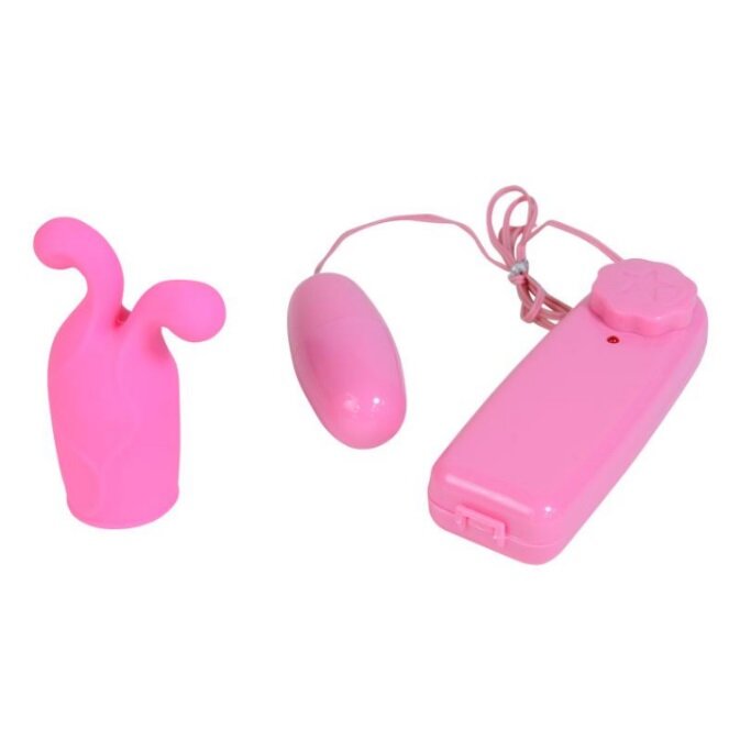 Виброяйцо с силиконовой насадкой - чайка Ikaseru Monster Pink