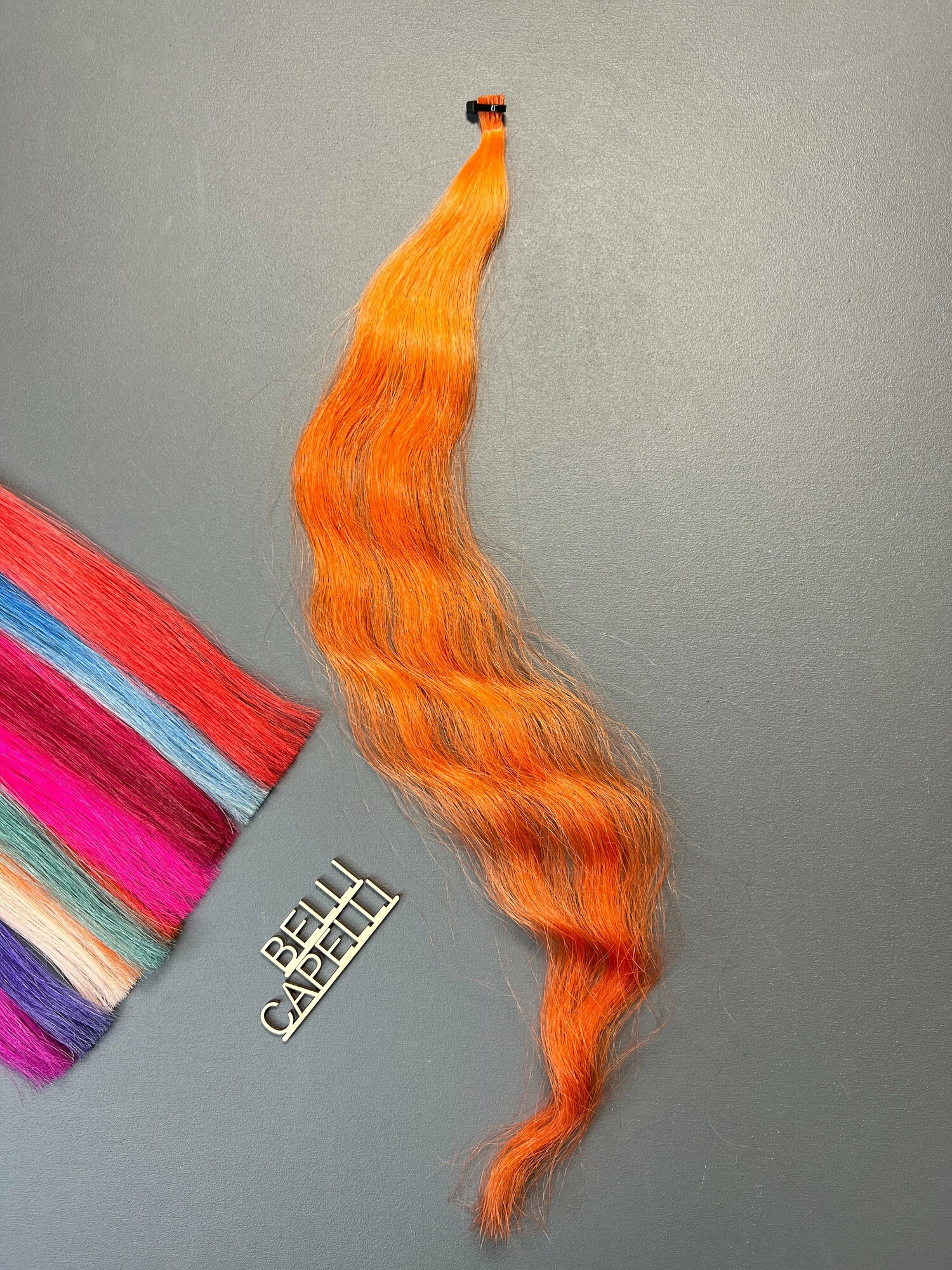 Волосы Belli Capelli цветные на классической капсуле 45-50 см orange (10 капсул)
