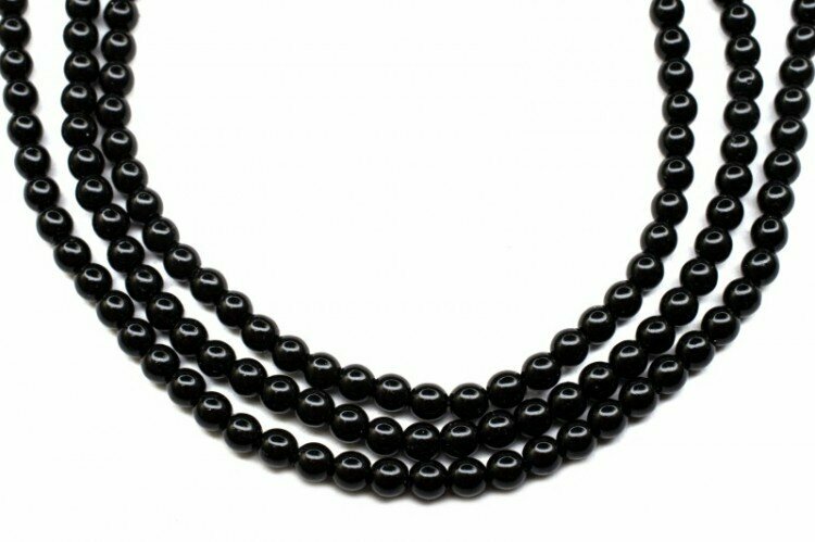Жемчуг Preciosa, цвет 70449 черный, 3мм, 10шт