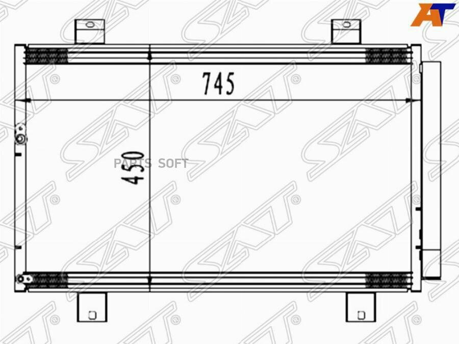 Радиатор кондиционера Toyota Highlander 03-13 / Kluger V 07-13 SAT ST-TYG2-394-0 | цена за 1 шт
