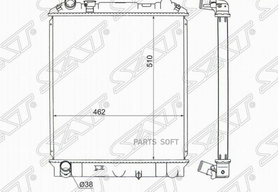Радиатор Isuzu ELF NPR\NQR 93-06 / Mazda Titan 00-04 SAT IS0002-1 | цена за 1 шт