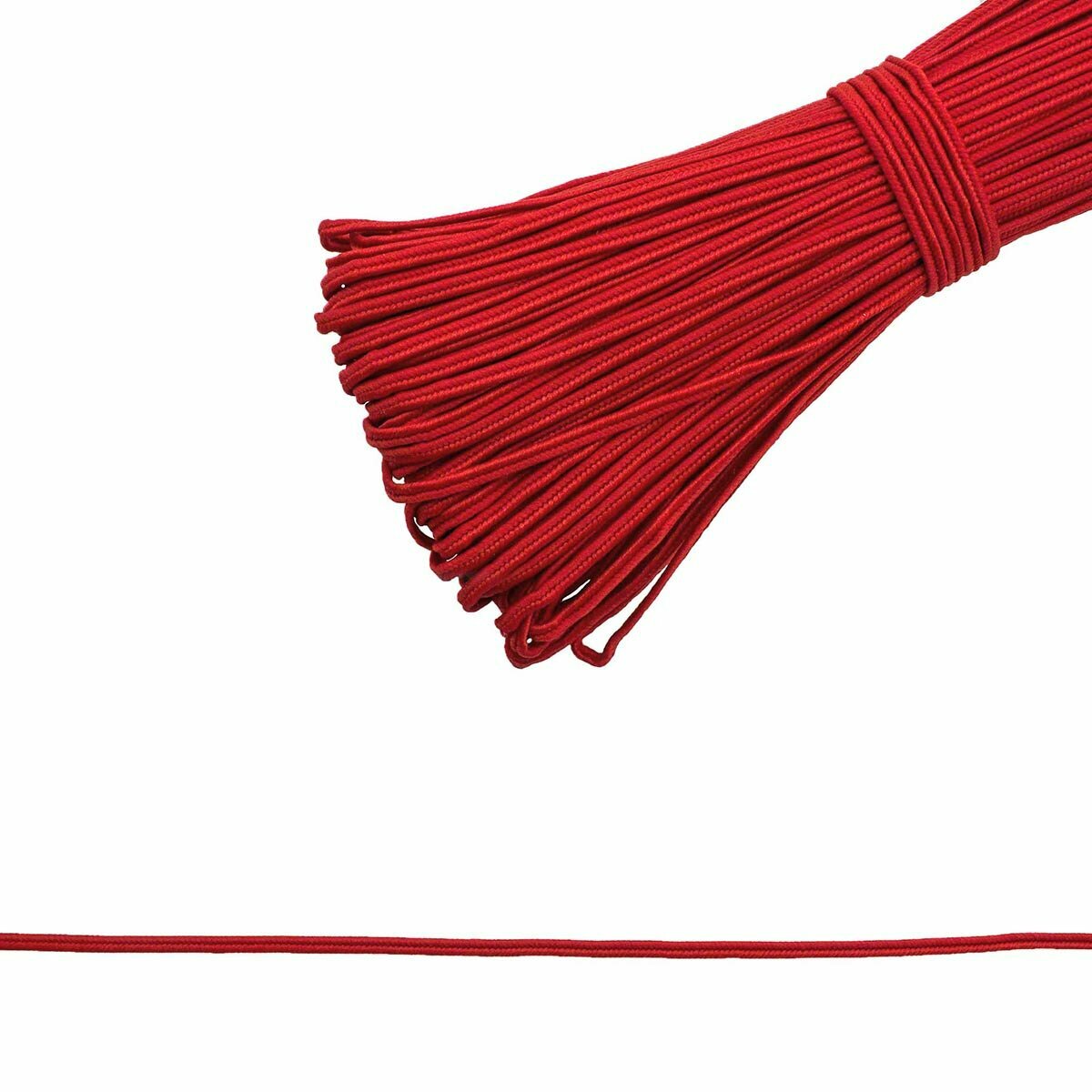 Шнур 'сутаж' декоративный отделочный 2мм*50м, цвет красный, Нудольская фабрика