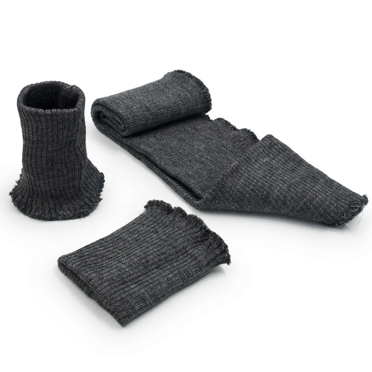 Подвяз 42*10см в 2 сложения + 2 манжета 8,5*9,5см, плотные, трикотажные (373/м антрацит - темно-серый меланж)