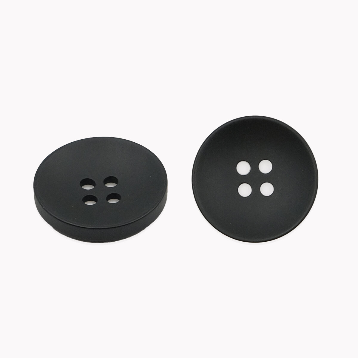 Пуговица 44L (27 мм), 4 прокола, пластик, NE55 (черный), 24 шт