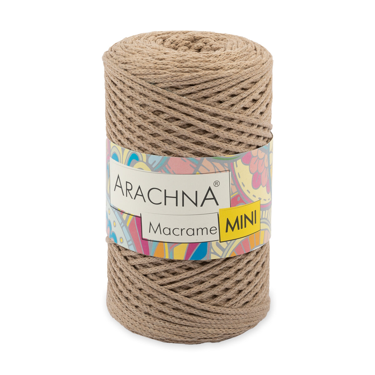 ARACHNA Macrame Mini-PK99 пряжа 80% хлопок 20% полиэстер 200 м №44 бежевый 250 г 1 шт