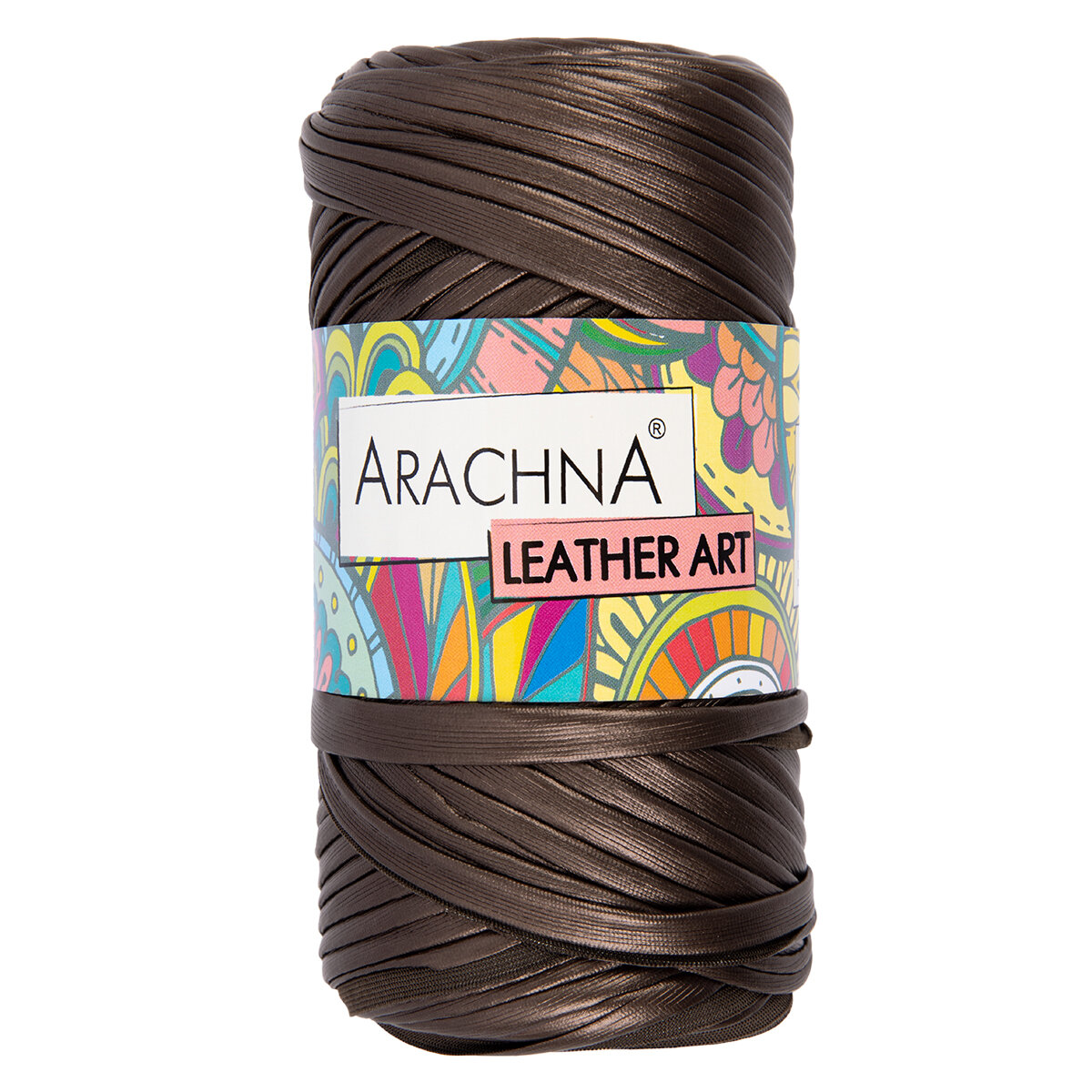 Пряжа ARACHNA "LEATHER ART" 4 шт. по 160 г 50 м 100% полиэстер №04 коричневый
