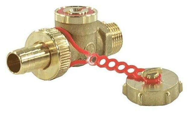 Шаровой кран латунный выпускной 1/2" НР, под отвертку, нехром, Giacomini R608Y013 (010A0974Q, 24F615)