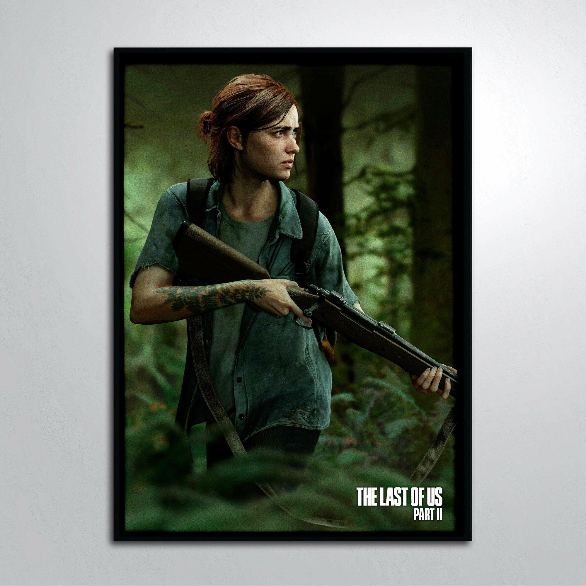 Постер в раме/Игра The Last of Us part 2 Ласт оф ас 2 часть Одни из Нас Лес