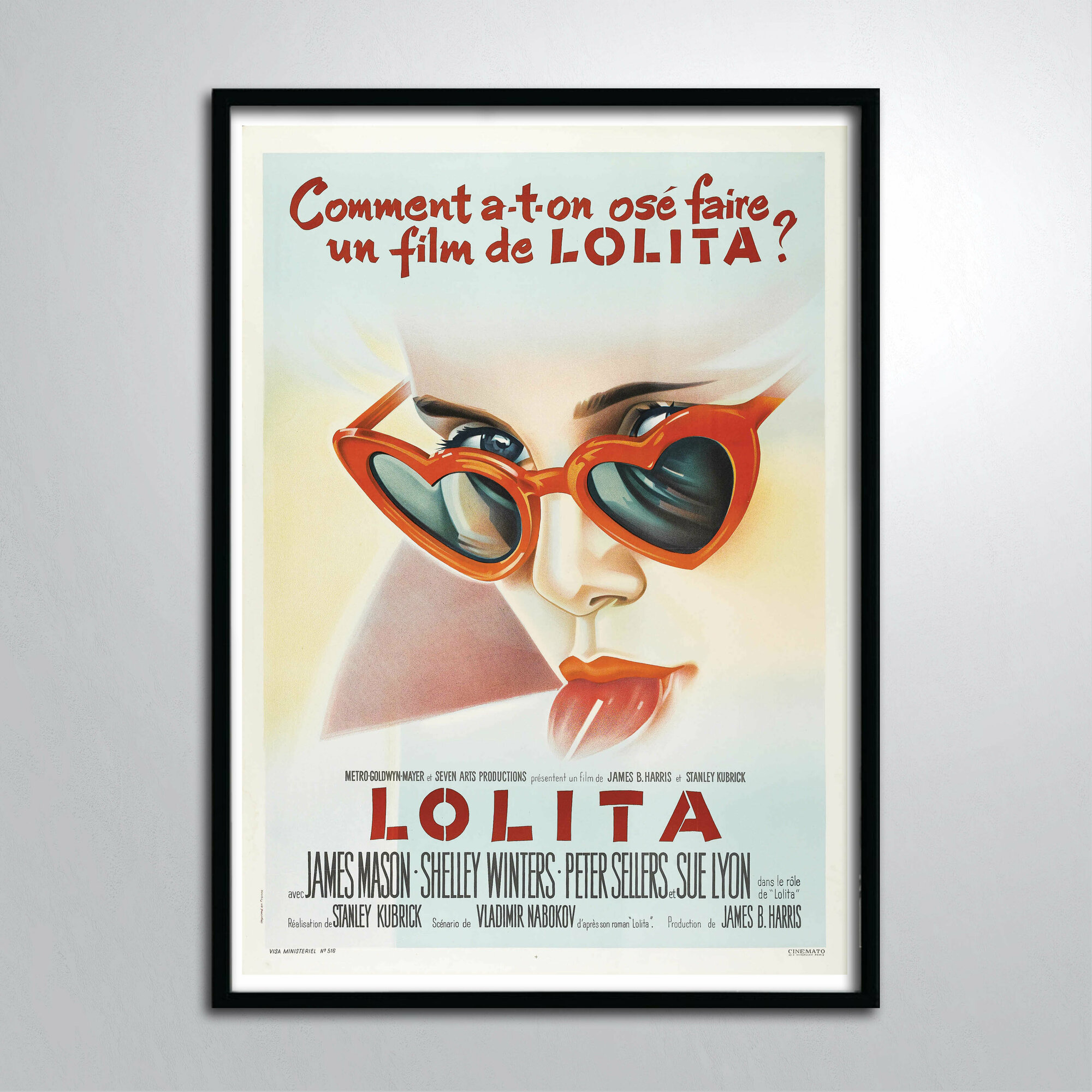 Постер без рамы/Стэнли Кубрик Лолита Очки Lolita