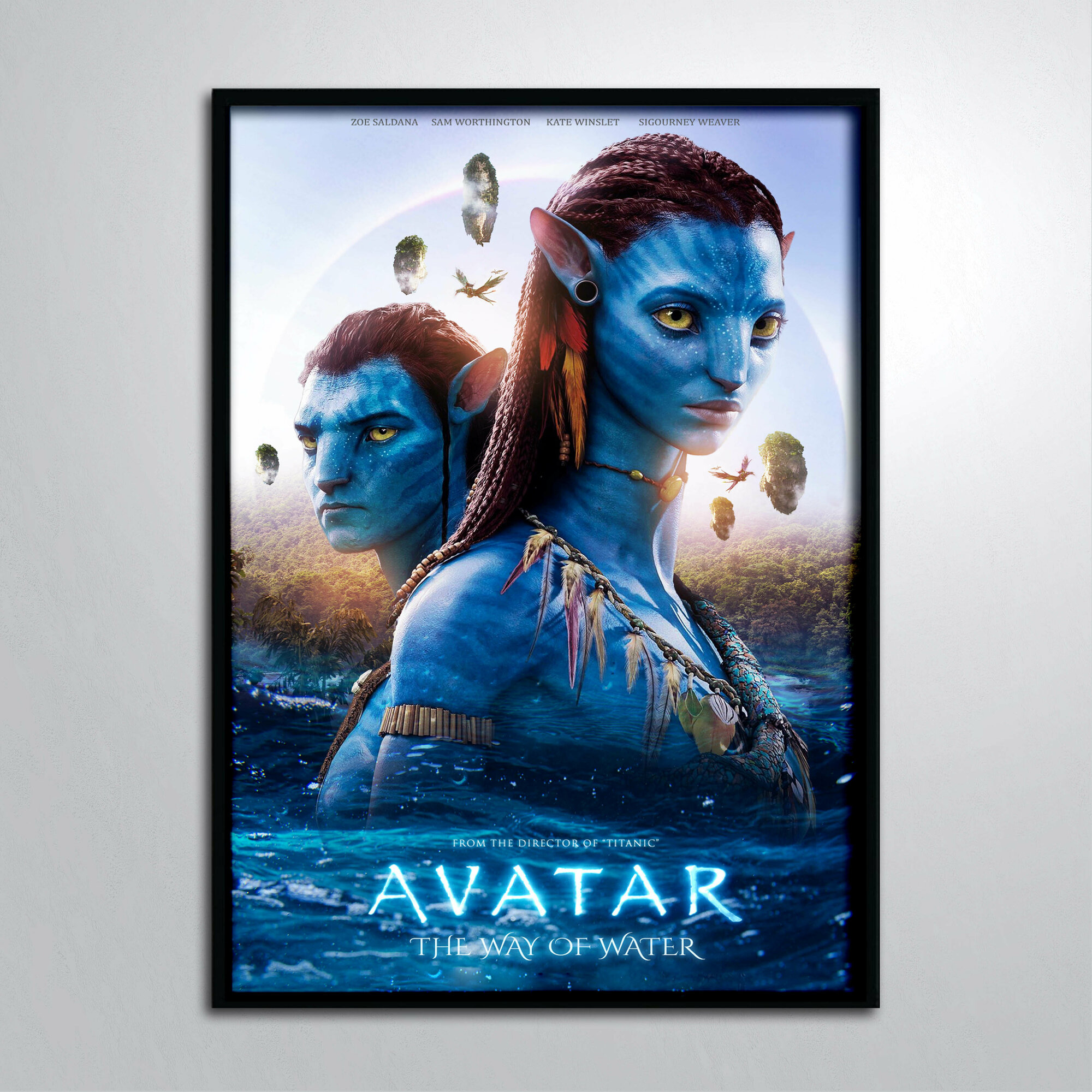 Постер без рамы/Джеймс Кэмерон Аватар Путь воды Джейк Салли и Нейтири Avatar The Way of Water