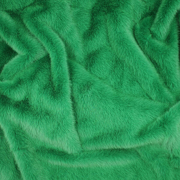 Искусственный мех Ткани-100, для курток, зеленый, ворсовая, 1,4 м