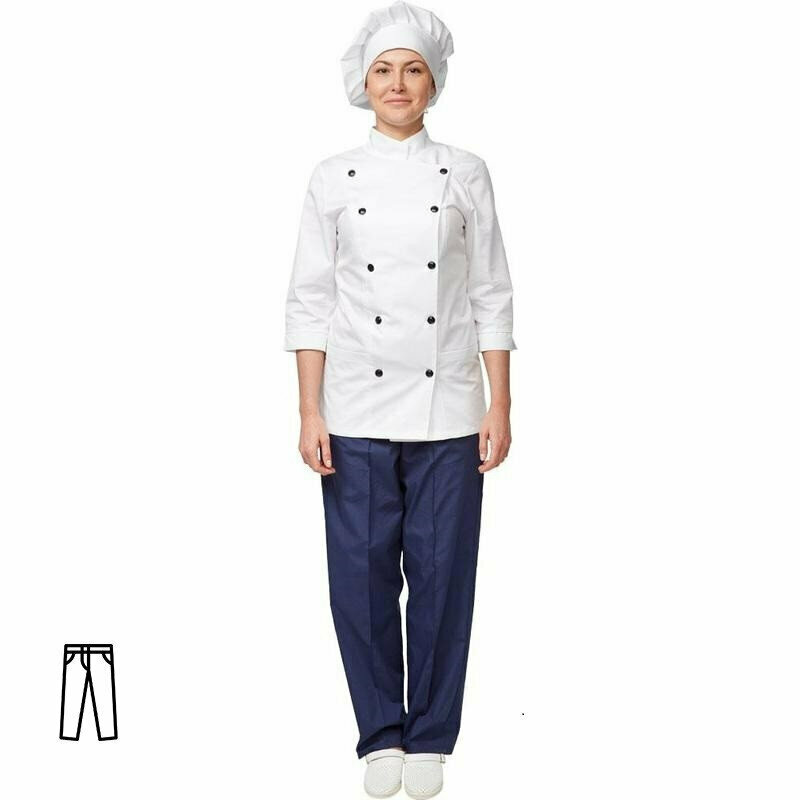 Брюки поварские универсальные у14-БР синие (р.64-66) р.170-176, 661301