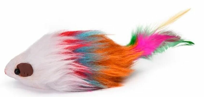 Nobby Игрушка для кошек Мышка с перьями, 7,5 см