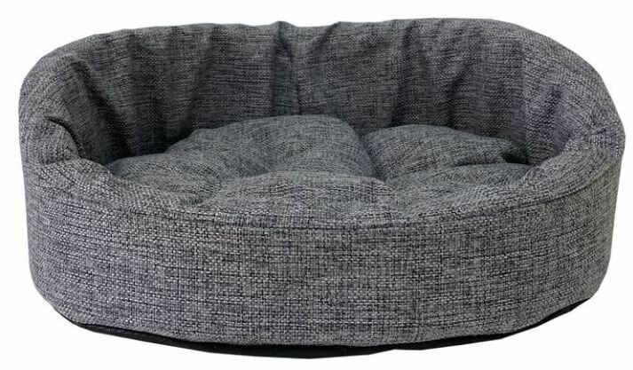 HOMEPET Диванчик-лежак для домашних животных Жаккард Wool №2, серый, 49 см х 43 см х 17 см