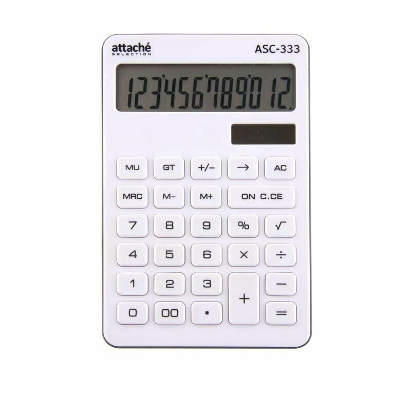 Калькулятор настольный Attache Selection ASС-333 12-разрядный белый 170x108x12 мм, 1550718