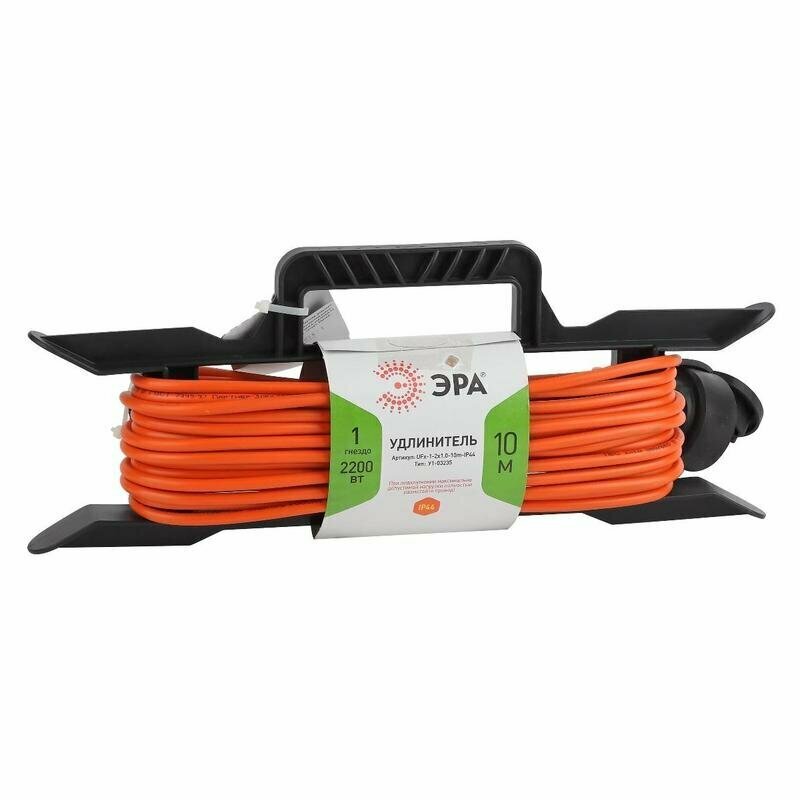 Удлинитель силовой ЭРА на рамке 1 розетка 10 м Б0043039, 1277324