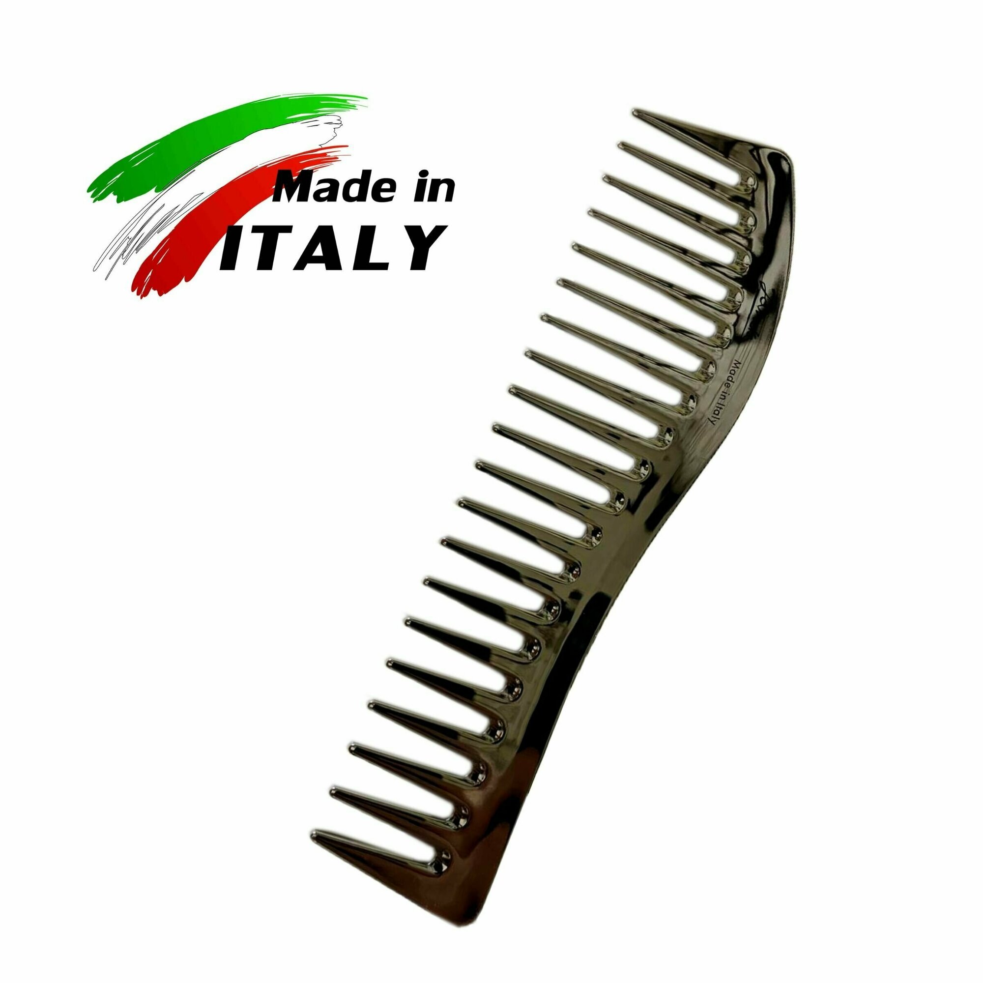 Расческа для волос профессиональная 18 см с зубьями одной частоты широкая хромированная антистатическая Гребень для стрижки, создания причесок, укладки волос и окрашивания