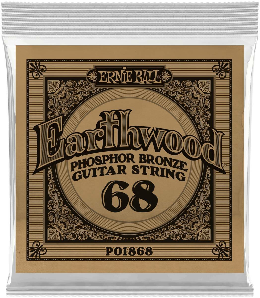 ERNIE BALL 1868 Earthwood Phosphor Bronze .068 Струна одиночная для акустической гитары