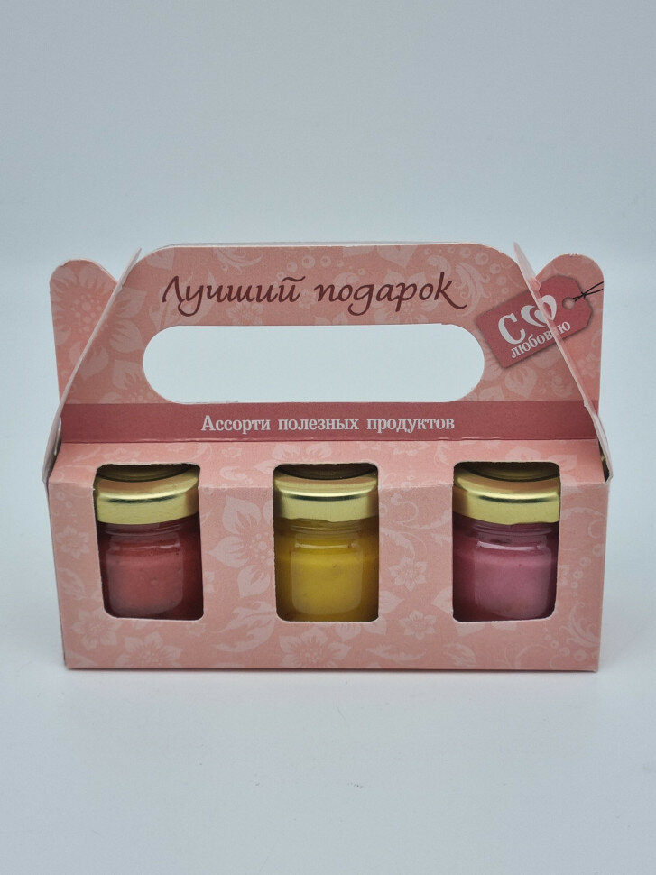 Набор1 Праздничный 3 меда лучший подарок