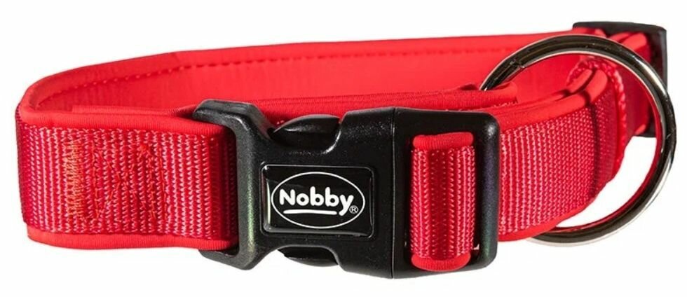 Nobby Ошейник для собак Classic Preno Extra, длина 40-55 см, ширина 38-40 мм, нейлон, красный
