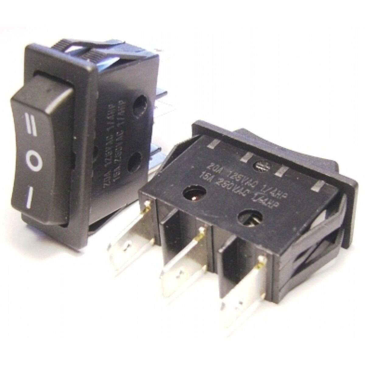Клавишный 14мм ON-OFF-ON 250V/15A черный (27)