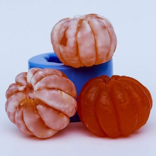 Силиконовая форма для мыла Мандарин, для свечей гипса 1шт 5,5 см х 4 см