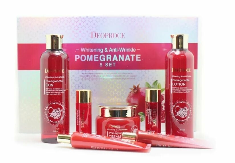 Deoproce Набор кремов для лица Pomegranate 5 Set, 260 мл*2, 100 мл, 40 мл*2, 30 мл*2
