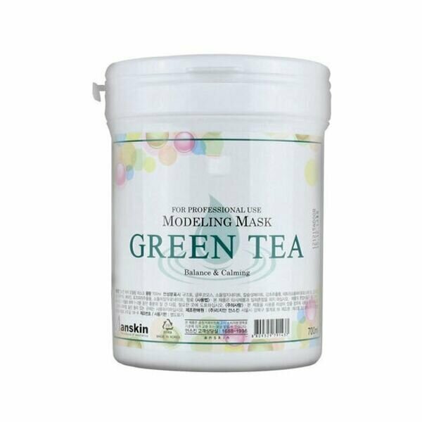 Anskin Маска для лица Modeling Mask Green Tea, альгинатная, 240 г.