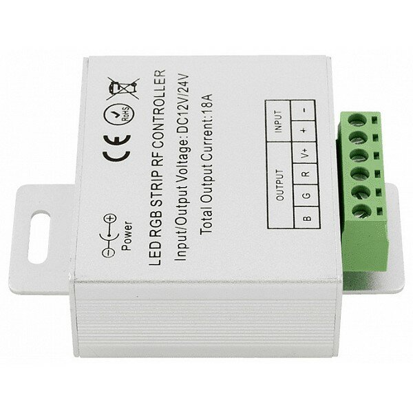 Контроллер-регулятор цвета RGB с пультом ДУ SWG RF RGB RF-RGB-S-18A-WH1
