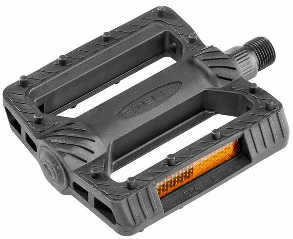 Педали FP-869 FEIMIN, ось 9/16" со светоотражателями, пластиковые чёрные