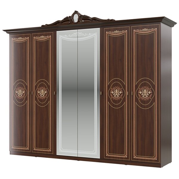 Шкаф 6-ти дверный Мэри Грация СГ-03 орех