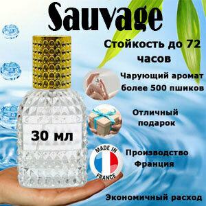 Масляные духи Sauvage, мужской аромат, 30 мл.