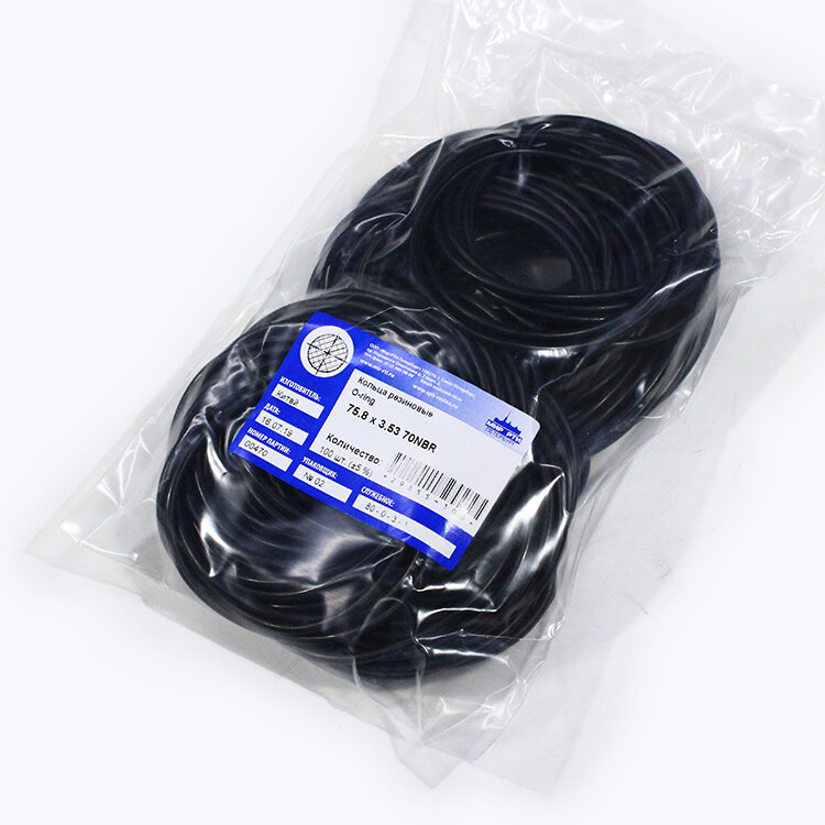 Кольца резиновые уплотнительные (O-ring) 75.8х3.53 70NBR (упаковка 100 шт. ±5%)