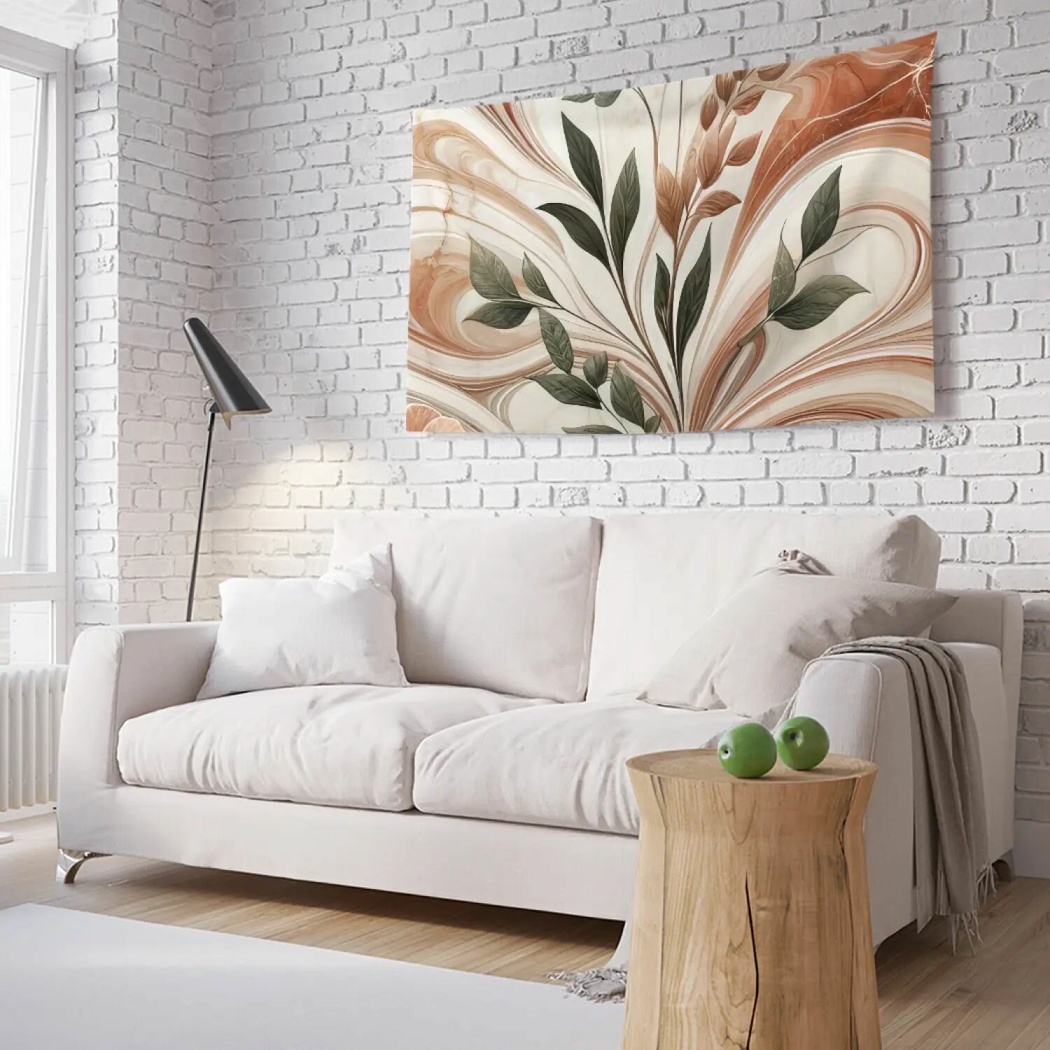 Горизонтальное фотопанно на стену JoyArty "Листовой мрамор", из ткани, 100х150 см