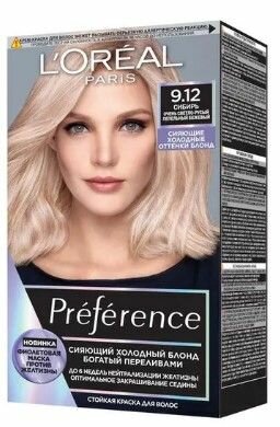 L`OREALпреферанс cool blonds 9.12 siberia 950