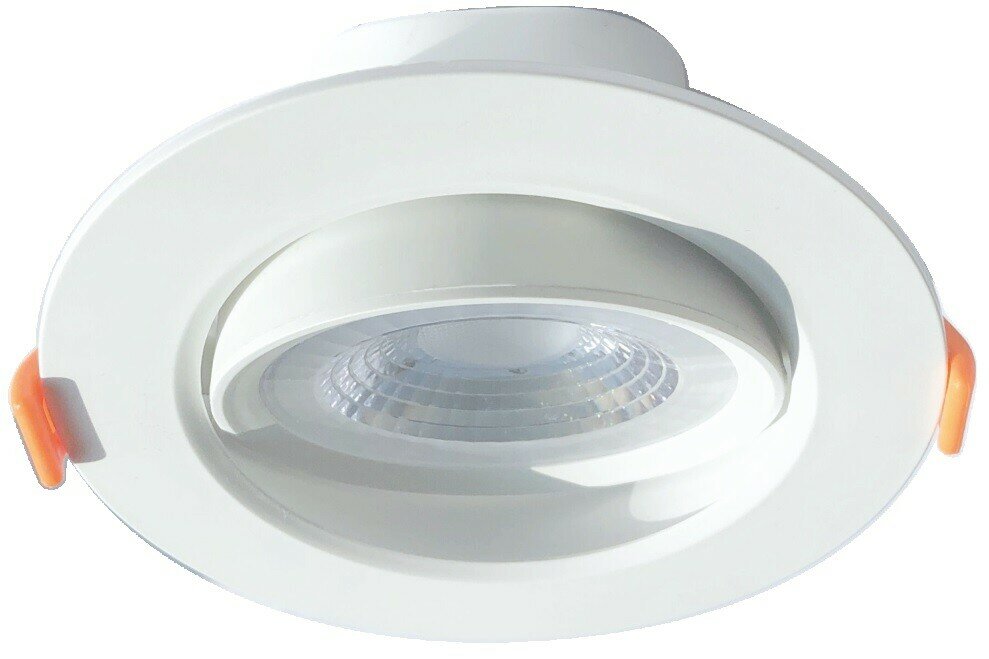 Cветильник светодиодный встраиваемый поворотный направленного света, круг, 12W, 4000K (10504)