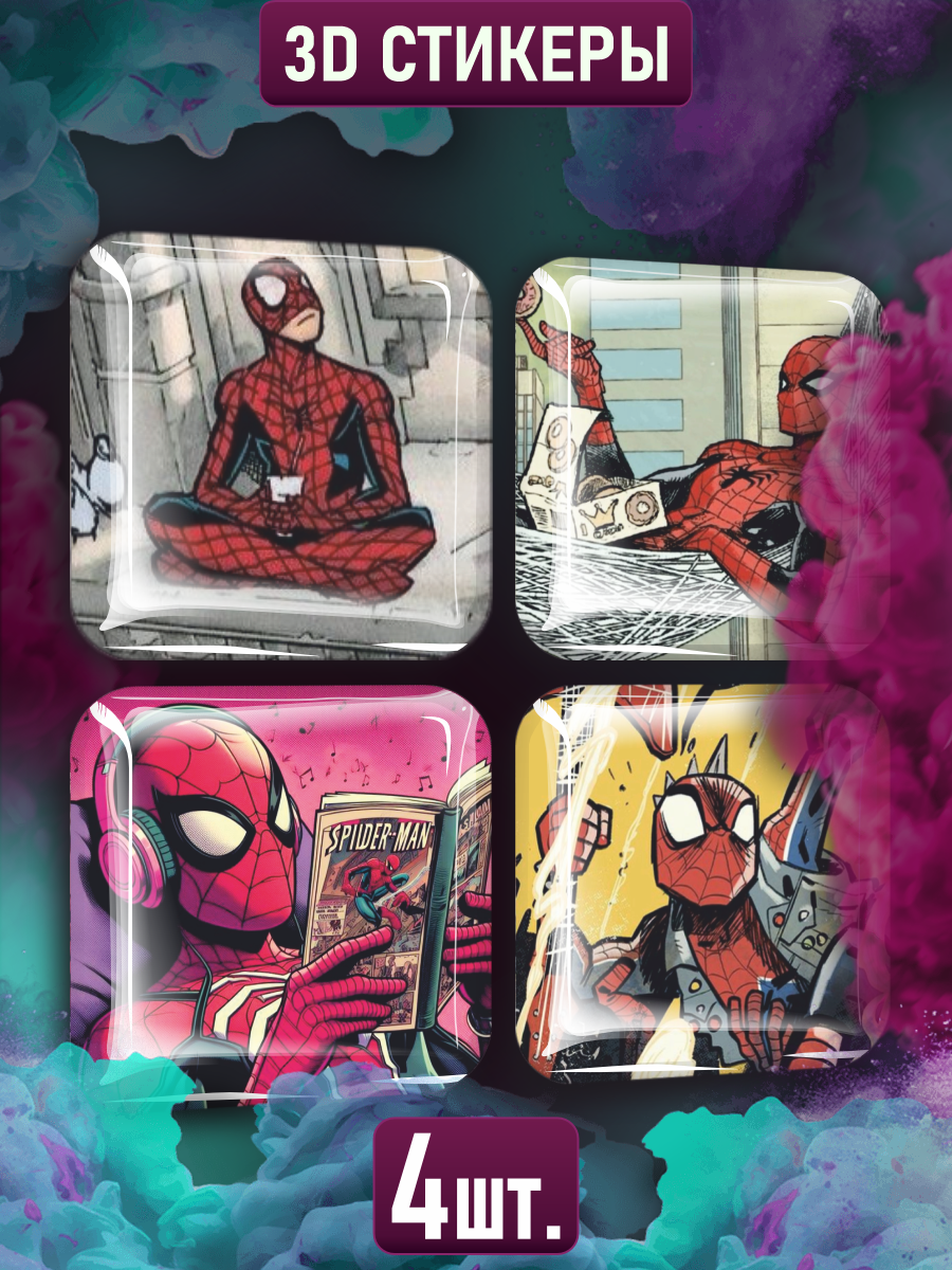 Наклейки на телефон 3D стикеры Человек паук