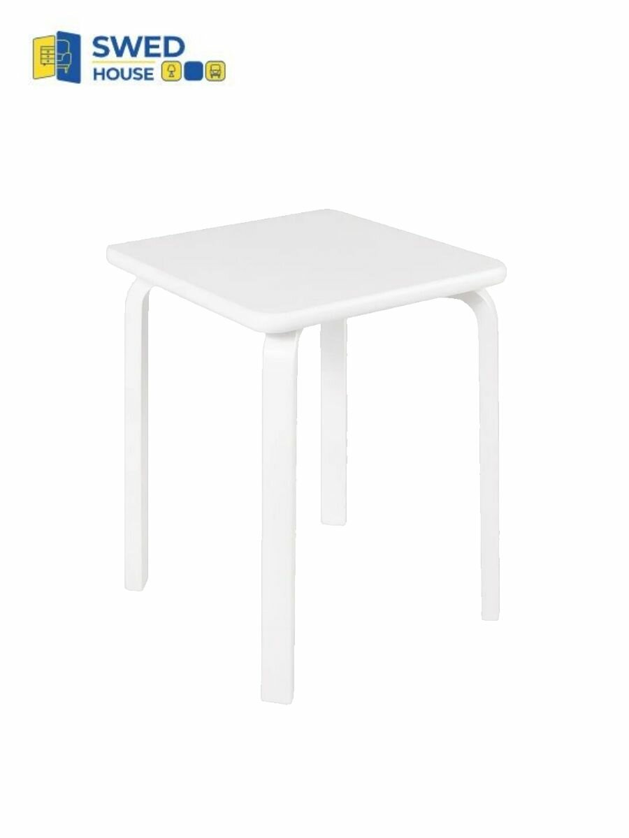 Swed House│ Табурет квадратный в цвете белый