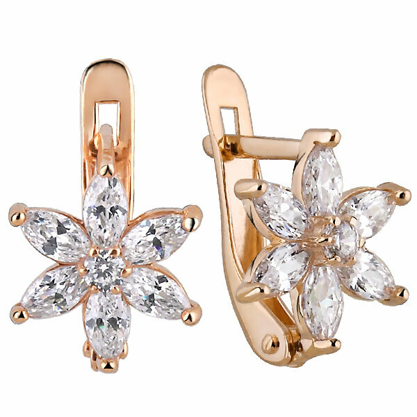 Серьги, золото, 585 проба