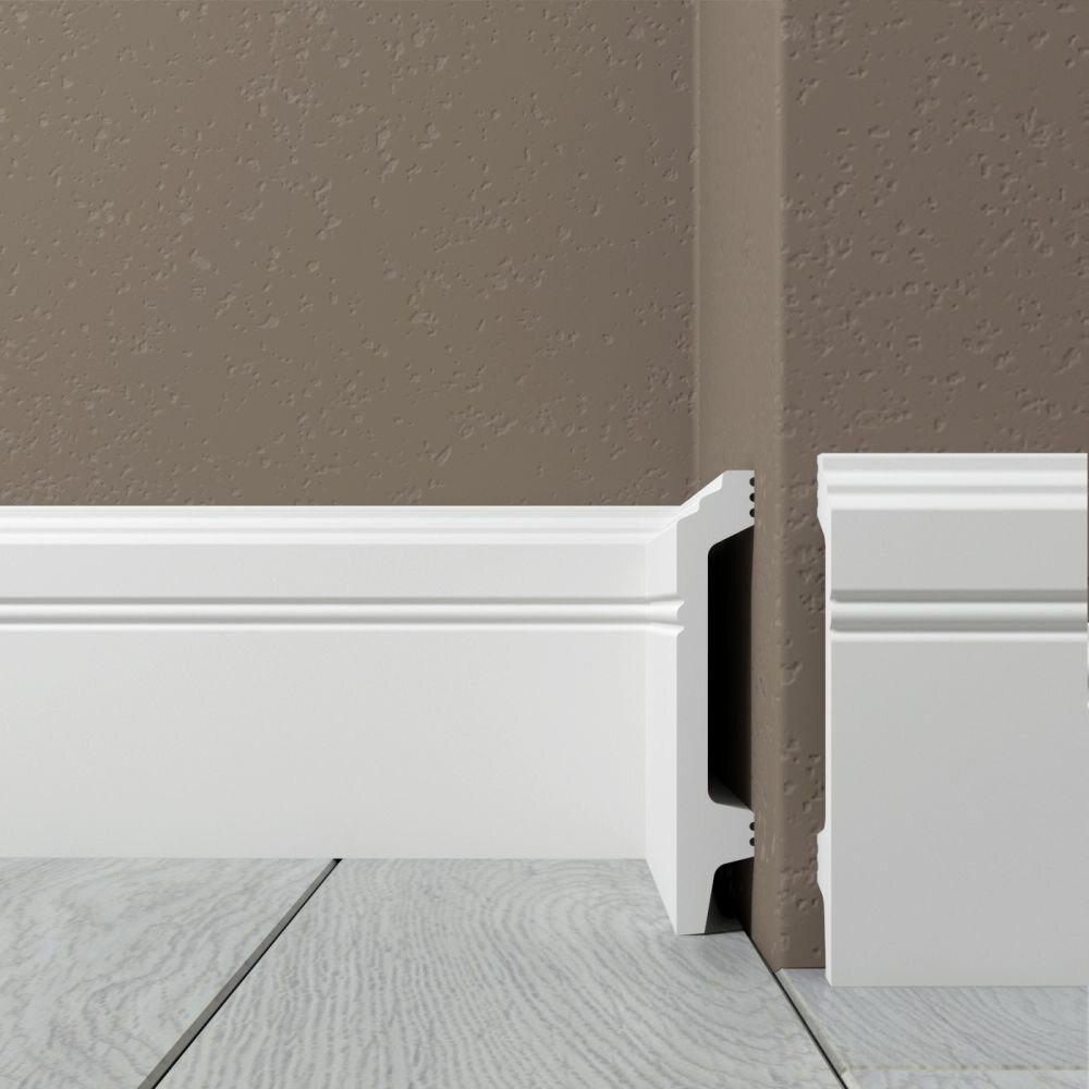 Плинтус Напольный XPS Polymer Де-Багет Н 120 120/20 Д2000хШ20хВ120 мм.