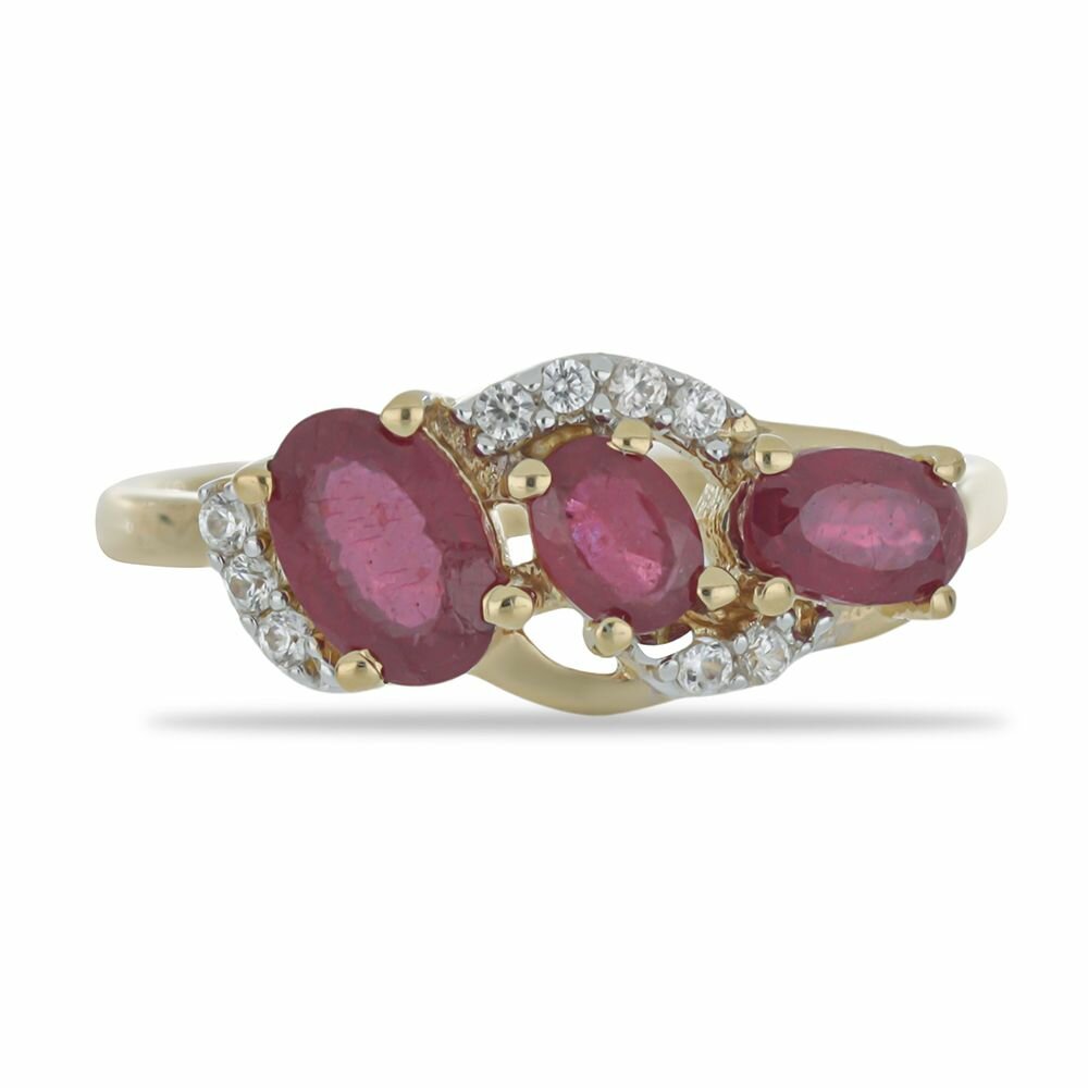 Кольцо, серебро, 925 проба, рубин, циркон