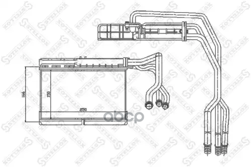 Радиатор печки BMW E34 1.8-4.0/2.4TD/2.5TD 88-97 Stellox арт. 1035073SX