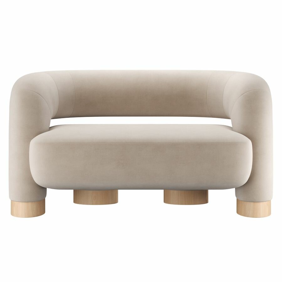 Диван PECOLA, двухместный, 1420х780х770, тон натуральное дерево бежевый