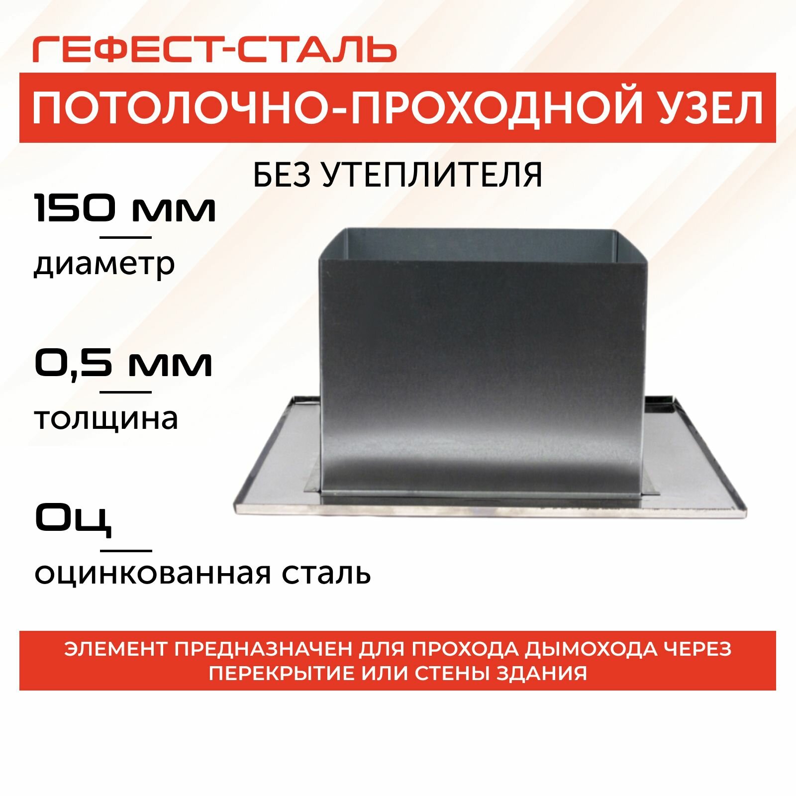 Декоративный ППУ КвХ, 150, AISI 430/Оц, 0,5мм/0,5мм