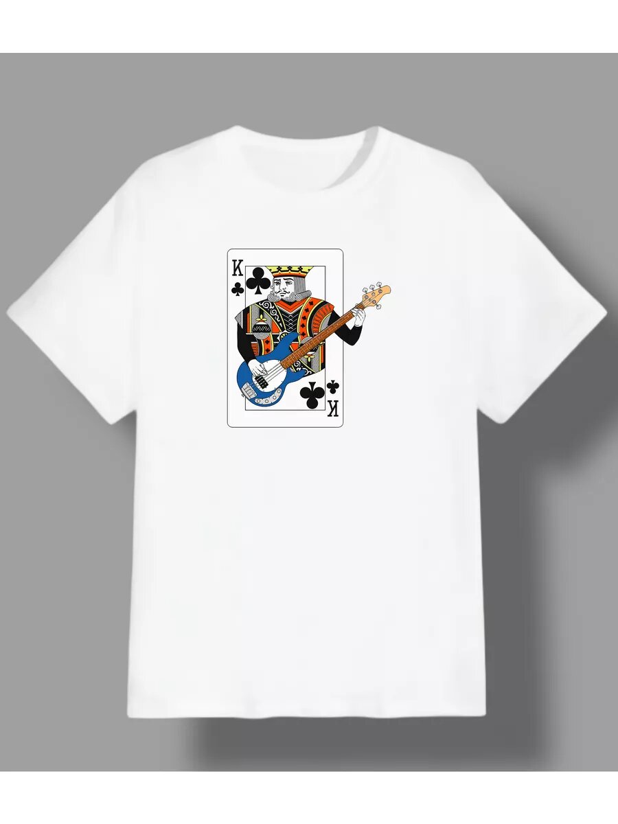 Футболка король играет на гитаре карты