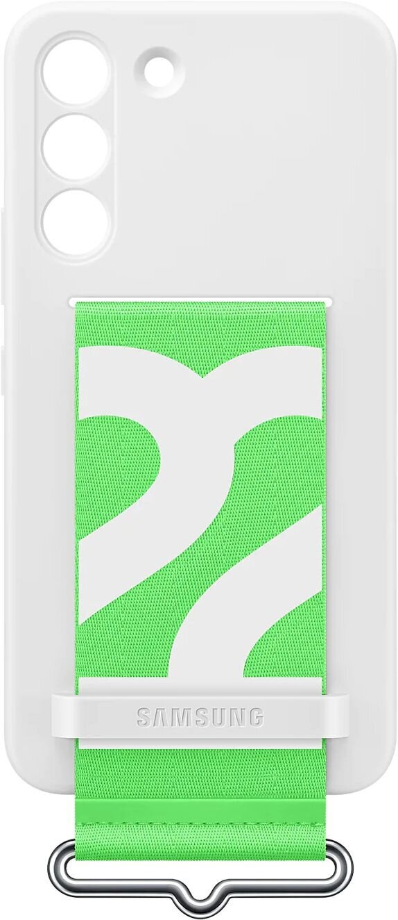 Чехол (клип-кейс) Samsung для Samsung Galaxy S22 Silicone with Strap Cover белый (EF-GS901TWEGRU)