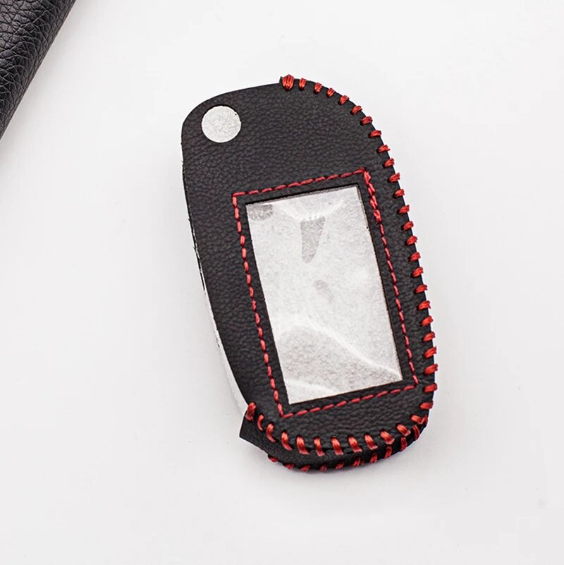 Чехол-книжка для автомобильной сигнализации Starline, кожаный, складной, для русской red line