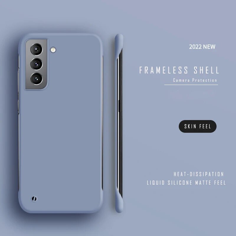 Чехол Frameless Shell для Samsung Galaxy S21, Gray, Liquid Silicone