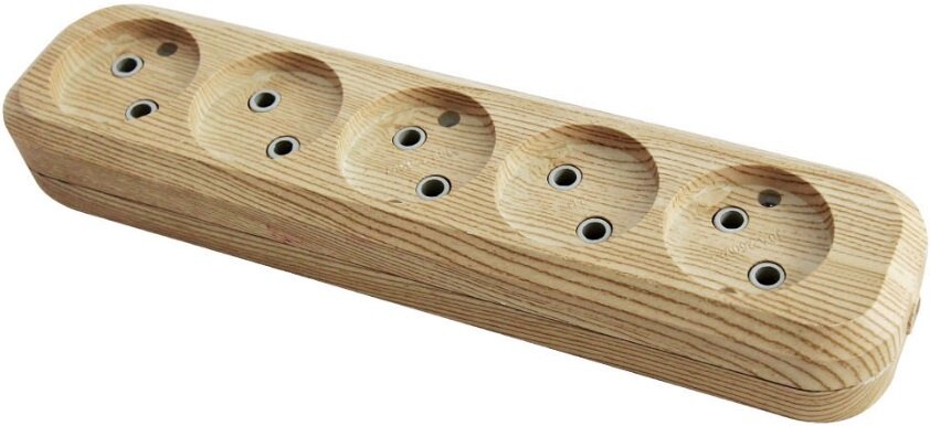 Серия TDM Колодка 5 гнезд б/з 10А 250В Эко сосна SQ1806-0053 ЛОТ 2 шт