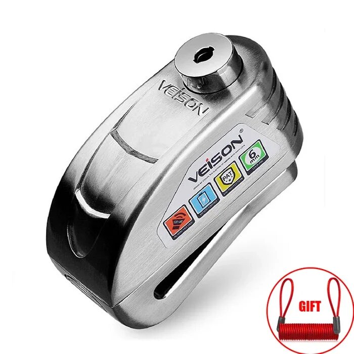 VEISON мотоциклетный водонепроницаемый замок сигнализации для велосипеда Steelmate, дисковый замок, предупреждение, защита от кражи, тормозной ротор, навесной замок Alarma Moto